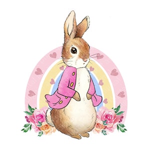 Flopsy Bunny PNG, Rabbit Sublimation Design, Baby Shower Design, Baby ...