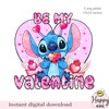 Happy Valentine' S Day Stitch Png, Sublimation Design, Valentine Png ...