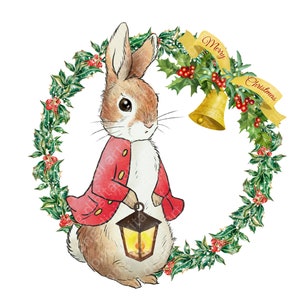 Peter Rabbit Christmas PNG, Peter Rabbit Sublimation Design, Peter ...