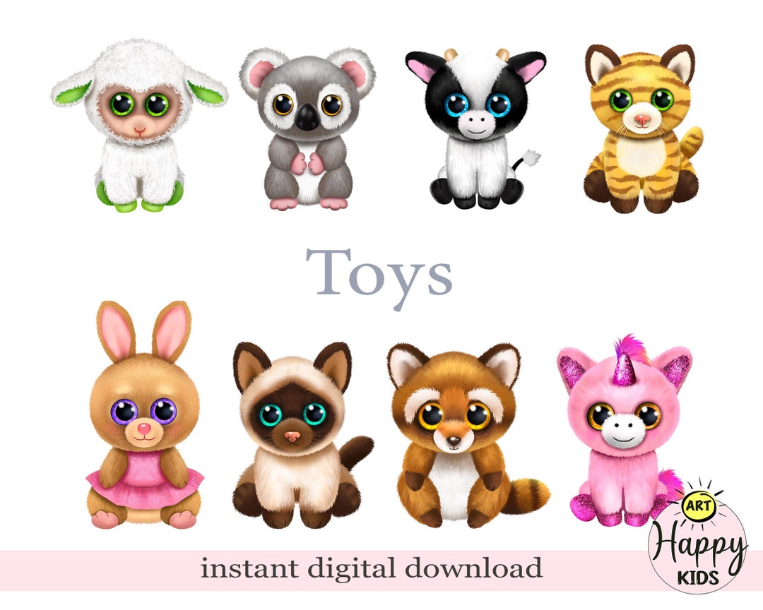 Toys Animals PNG, Sublimation Animal Design, Cute Animals, Animals Big ...