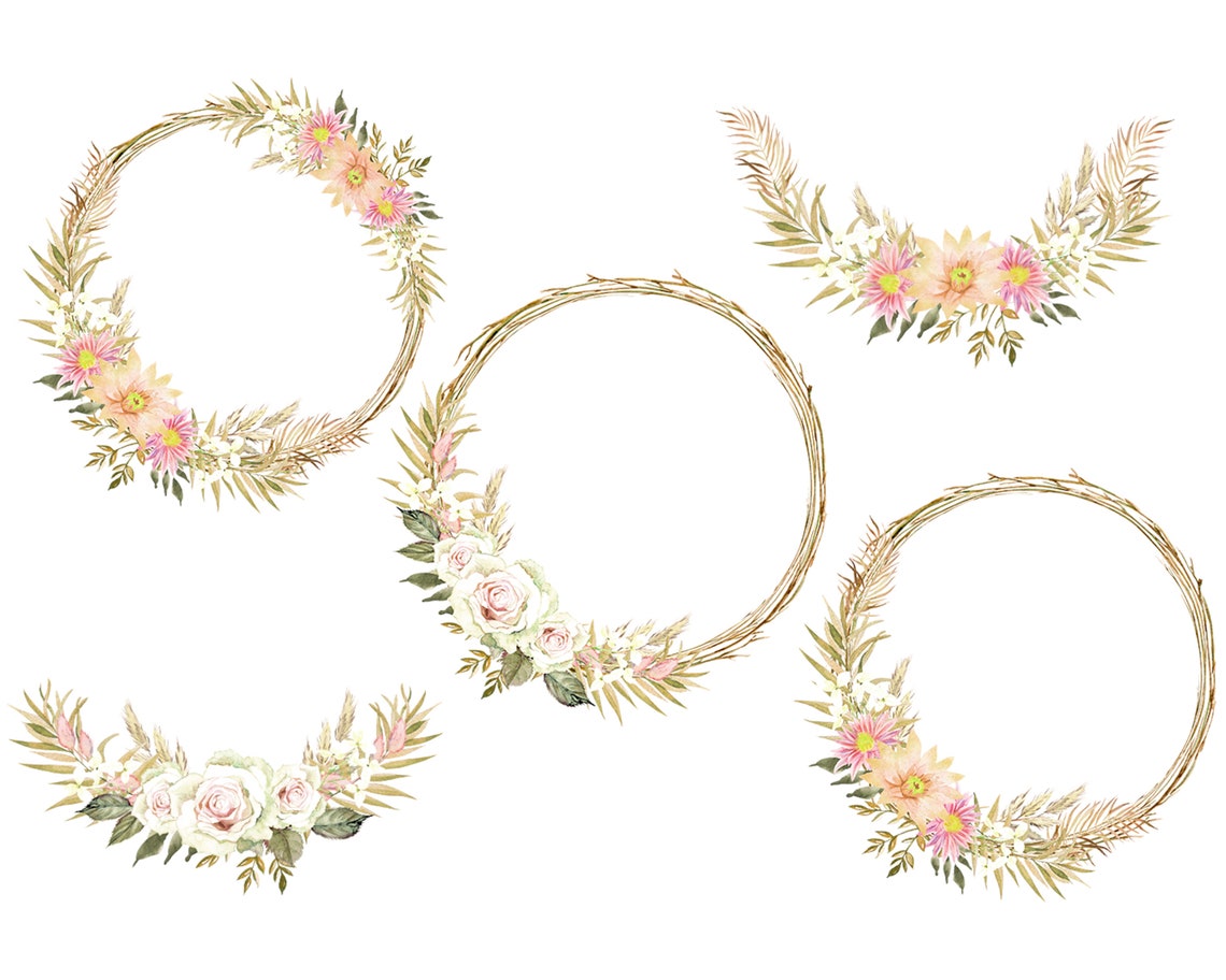 Boho Style Watercolor Clipart. Boho Interior. Boho Macrame. - Etsy