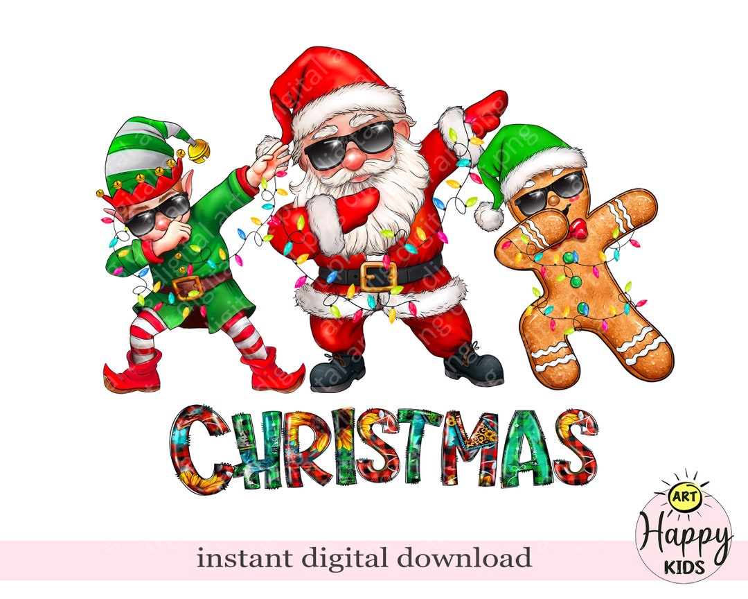 Dubbing Christmas Png, Elf Png, Santa Png, Gingerbread, Garland, New ...