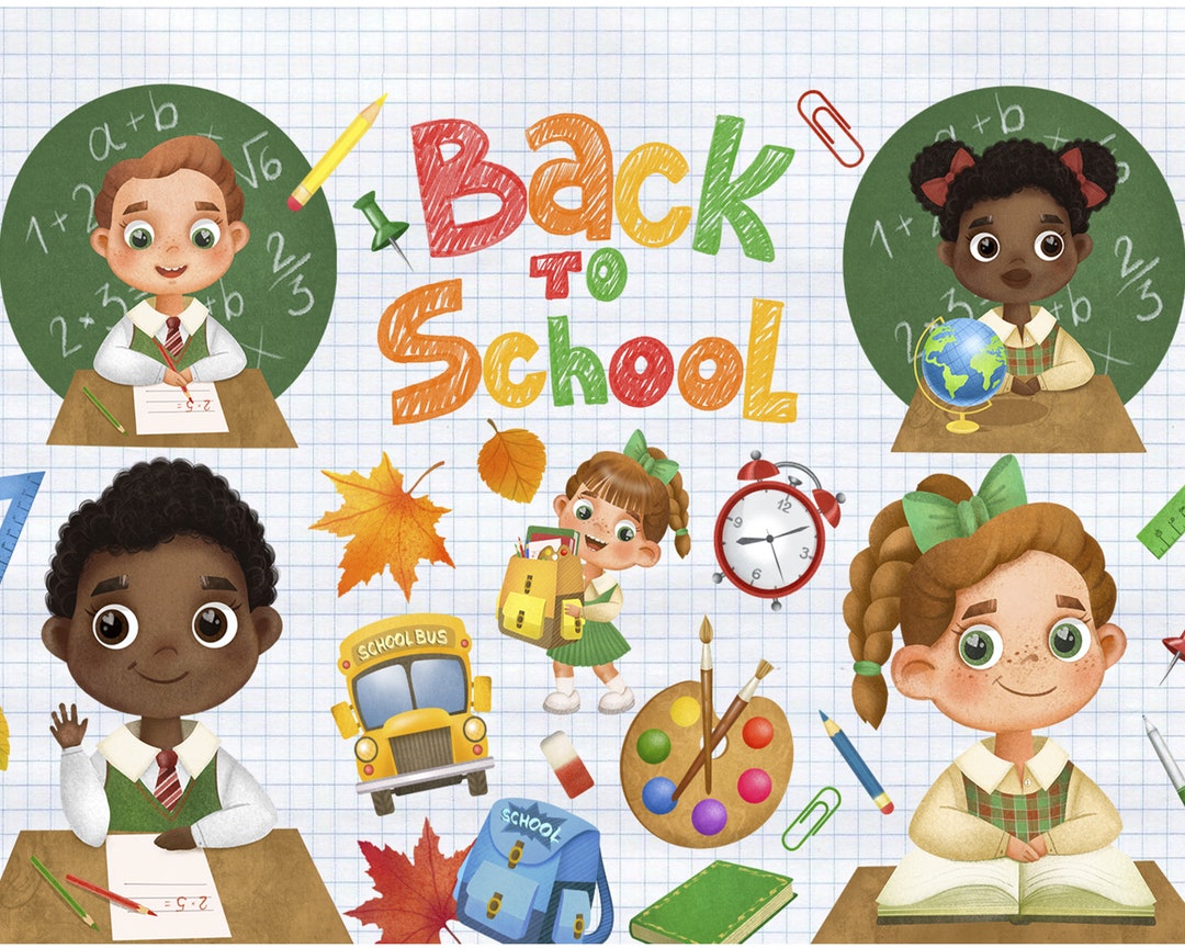 School Clipart, Back to School Clipart, School Supplies, First Day of ...