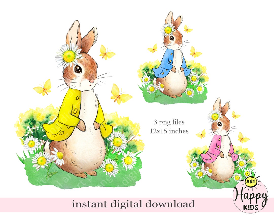 Spring Rabbit PNG, Rabbit Sublimation Design, Baby Shower Design ...