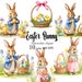 Peter Rabbit Clipart, Beatrix Potter Style, Watercolor Bunny Clipart ...