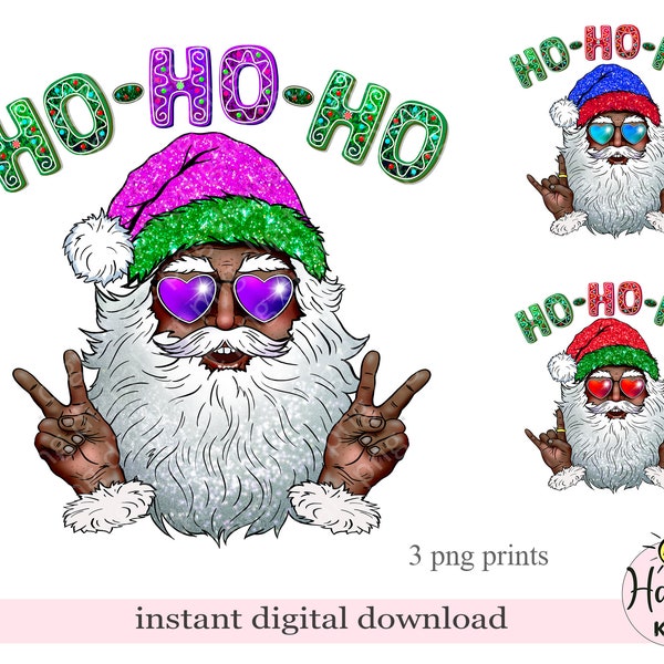 Black Santa Design - Etsy