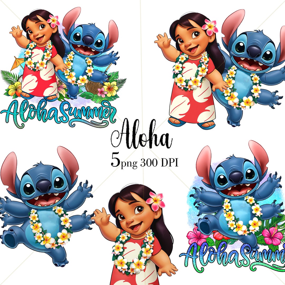 Impresión PNG de Aloha Stitch, Stitch lindo, diseño de sublimación de ...