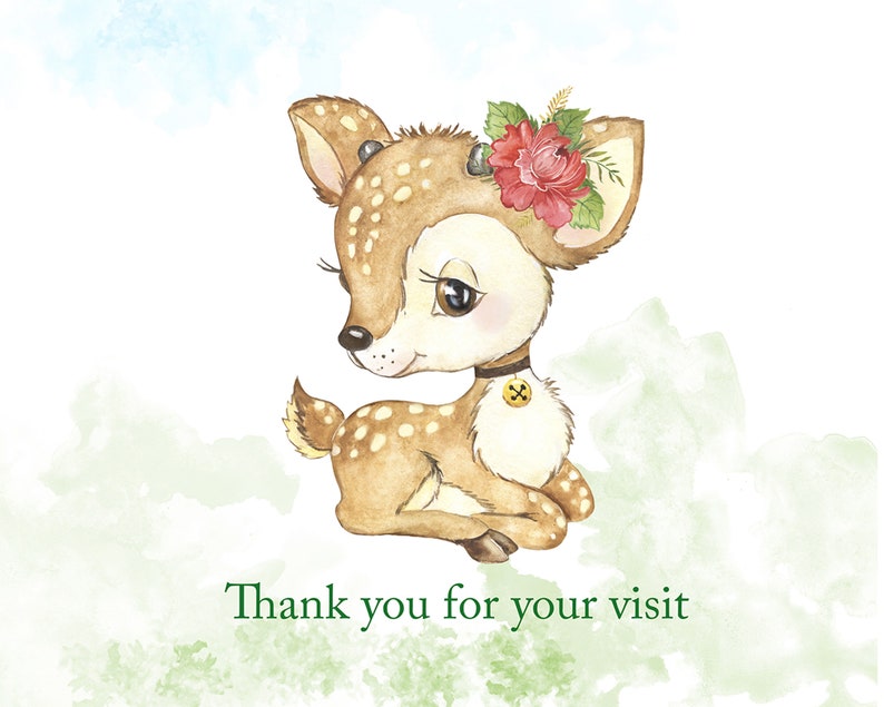 Baby Deer Watercolor Clipart. Watercolor Little Animals. Cute - Etsy