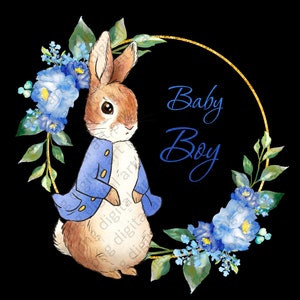 Peter Rabbit PNG, Rabbit Sublimation Design, Baby Boy Png Print, Baby ...