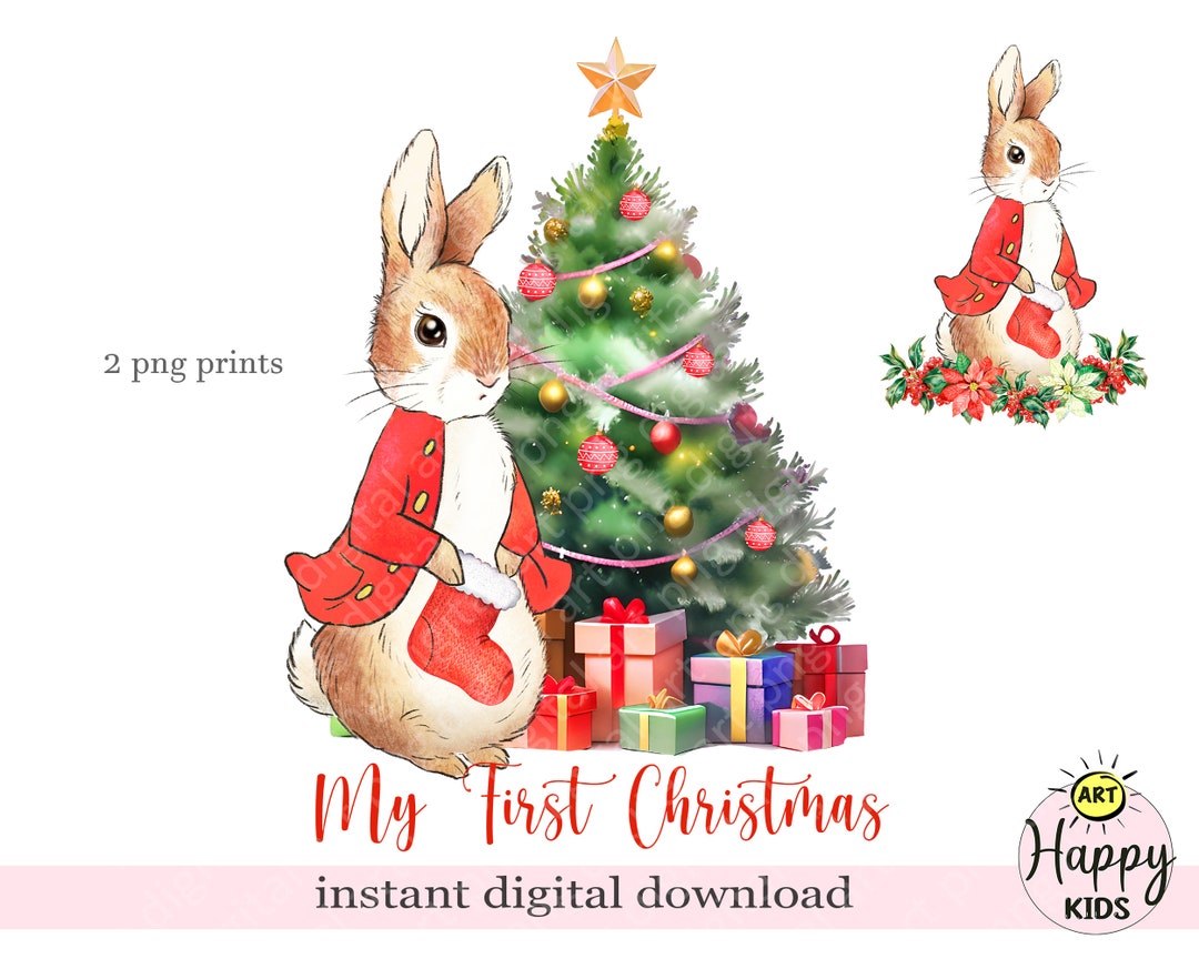 Peter Rabbit PNG Christmas Tree PNG Peter Rabbit Sublimation - Etsy