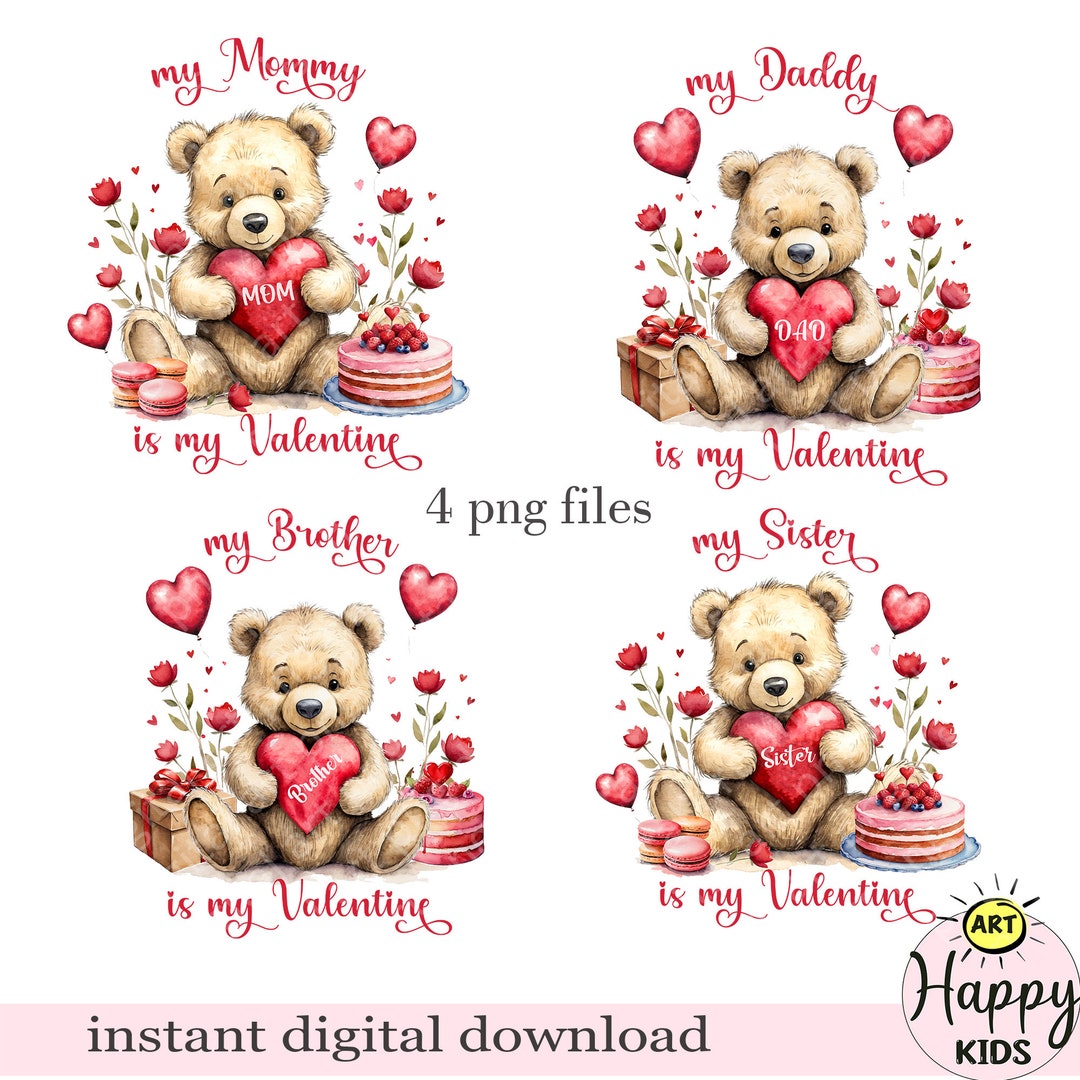 Little Bear Valentine PNG: Sublimation Design (digital Download) - Etsy
