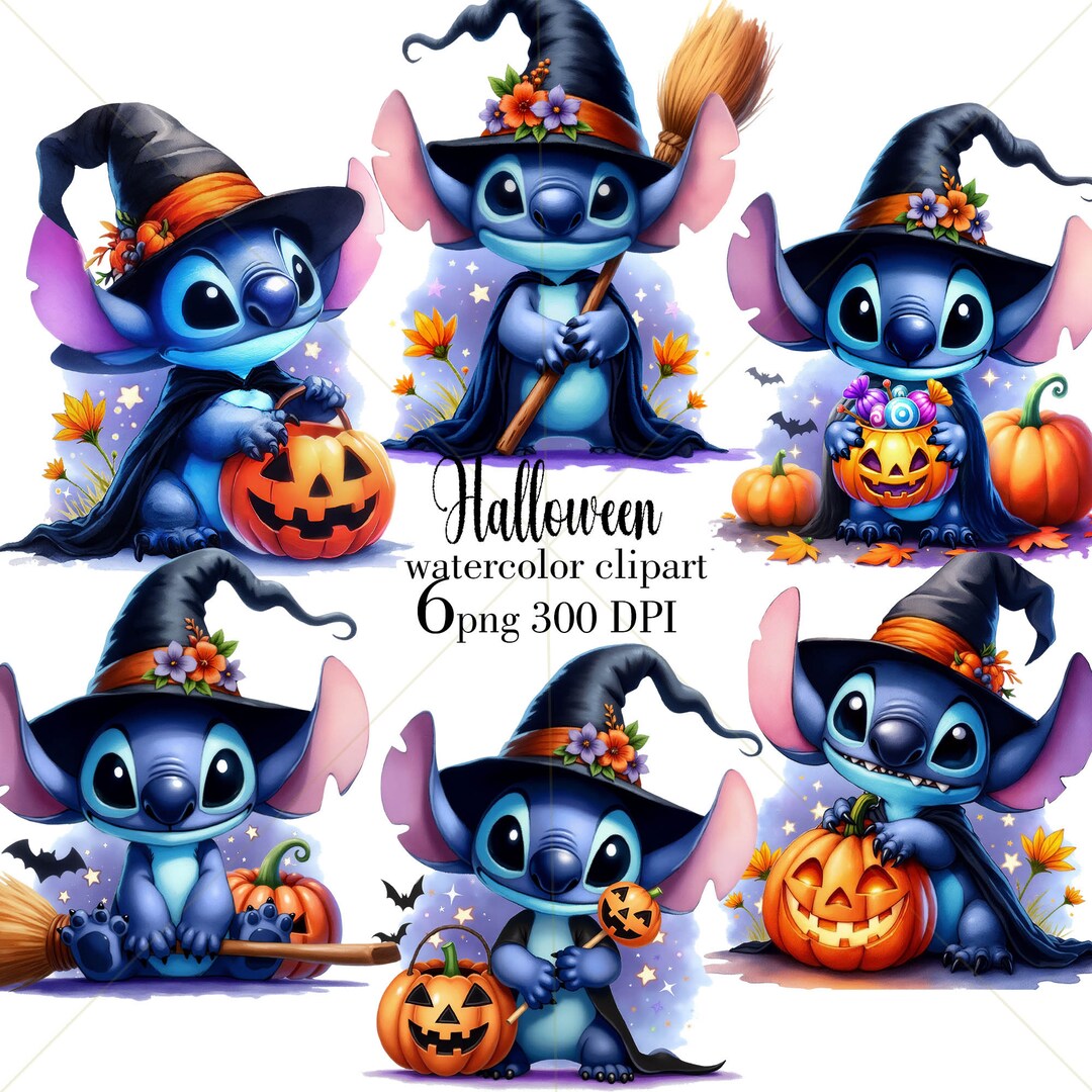 Stitch Halloween Png Print, Cute Halloween Prints, Stitch Sublimation ...