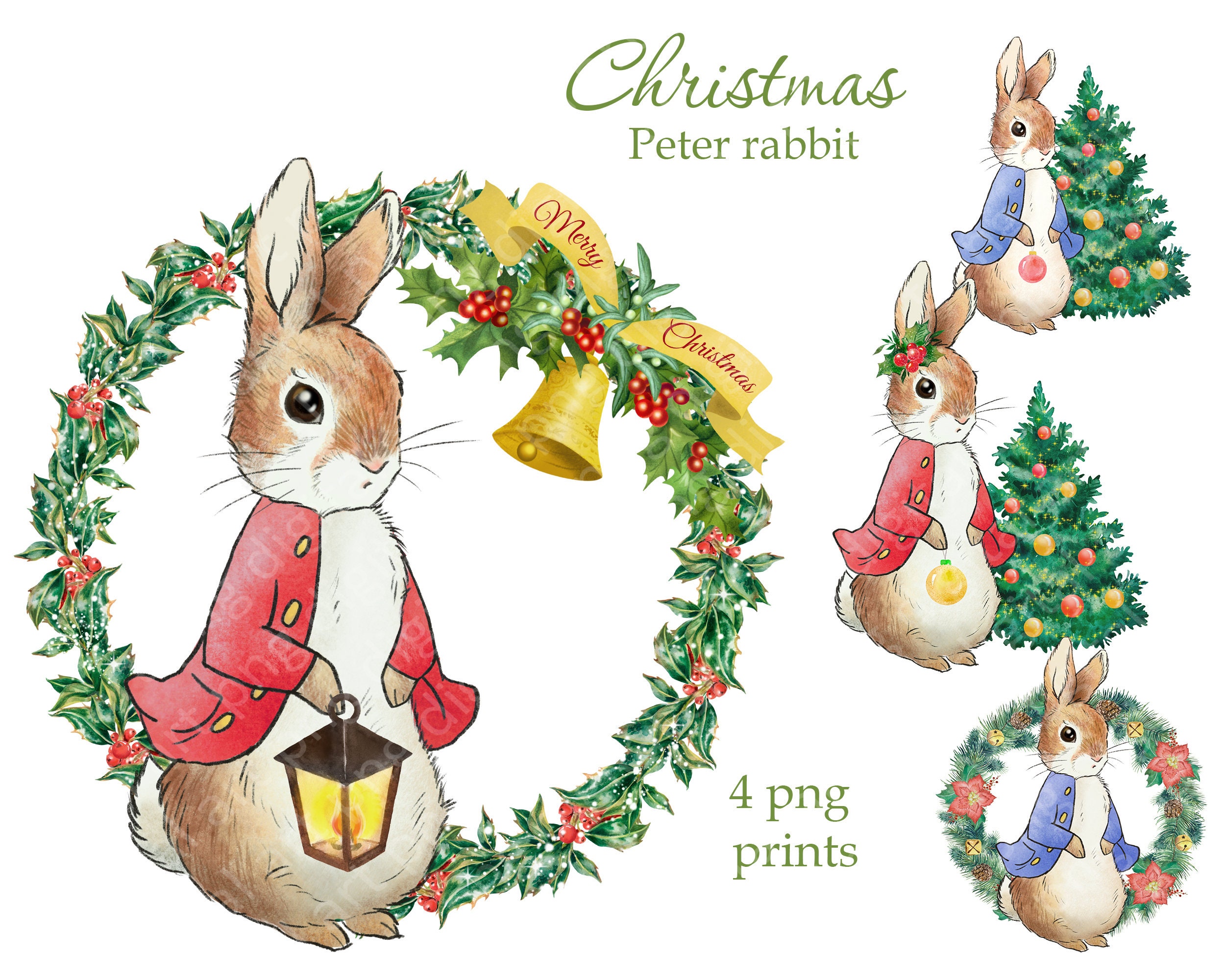 Peter Rabbit Christmas PNG Peter Rabbit Sublimation Design - Etsy UK