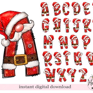 Christmas Doodle Alphabet Png, Santa Alphabet, Christmas Alphabet Png ...