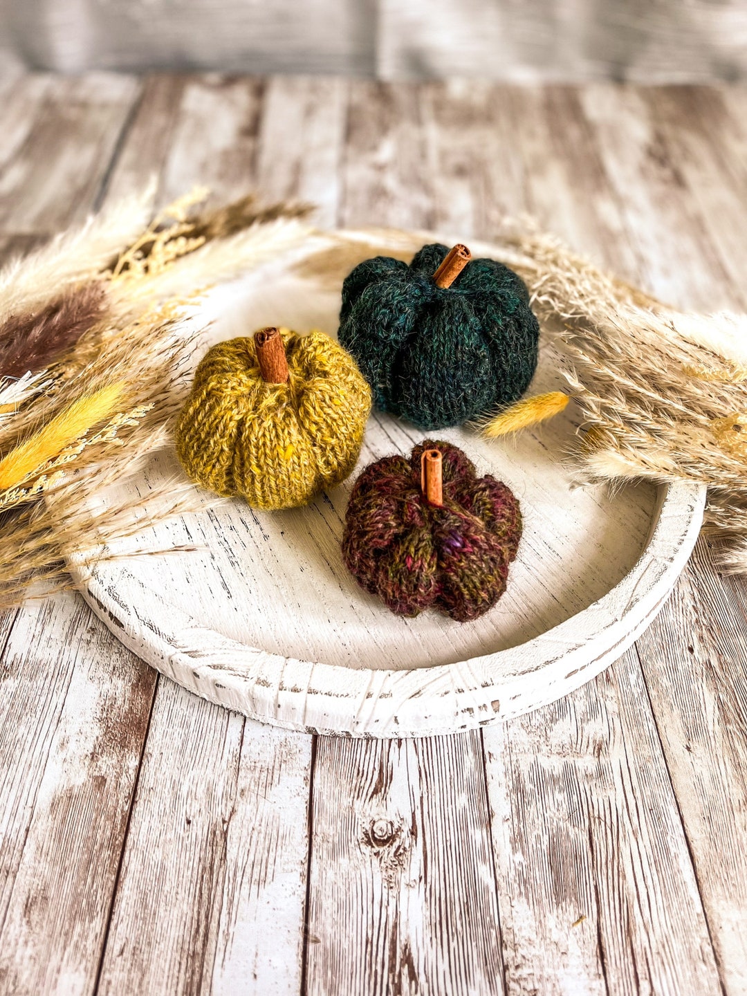 Knit Pumpkin Rustic Fall Decorations Farmhouse Fall Decor - Etsy