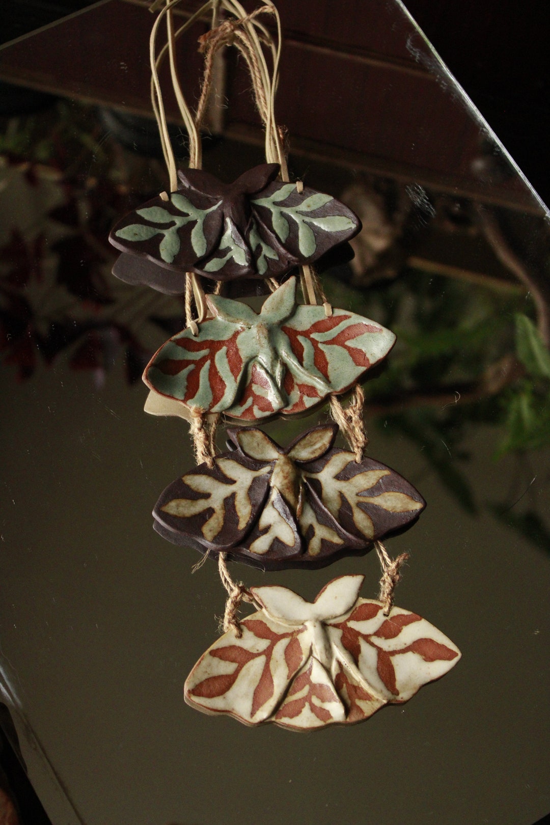 Patanga Ornaments | Handmade Ceramic Moths | Hanging Decoration ...