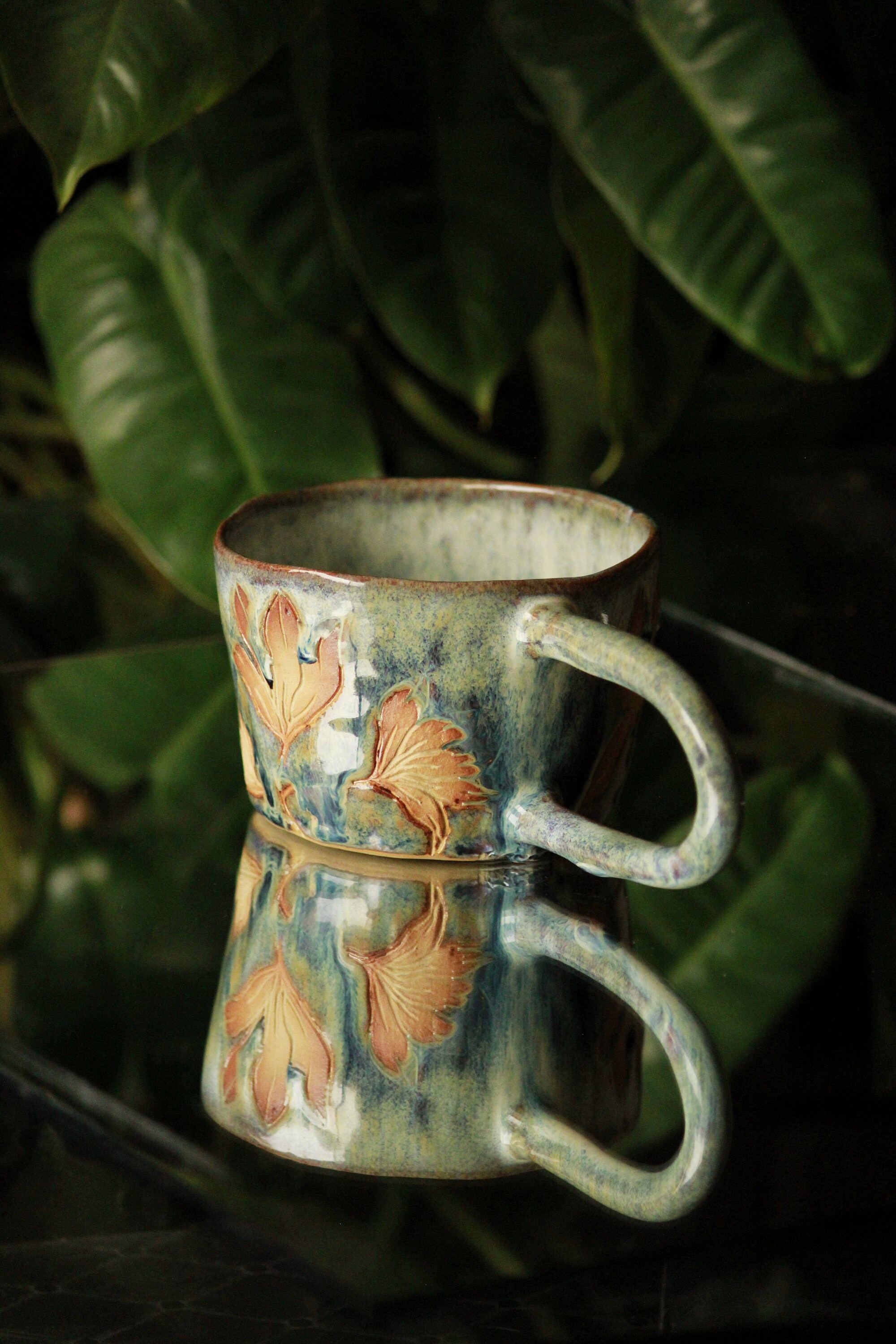 Ceramic Mugs | Blue Mugs Handmade | Coffee Mugs | Large Ceramic Teacups ...