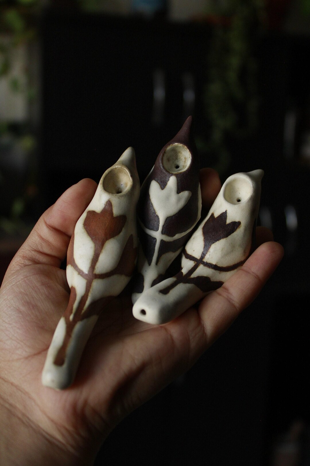 Bird Smoke Pipe | Handcrafted Ceramic Smoke Ware | Clay Bird Figurine ...