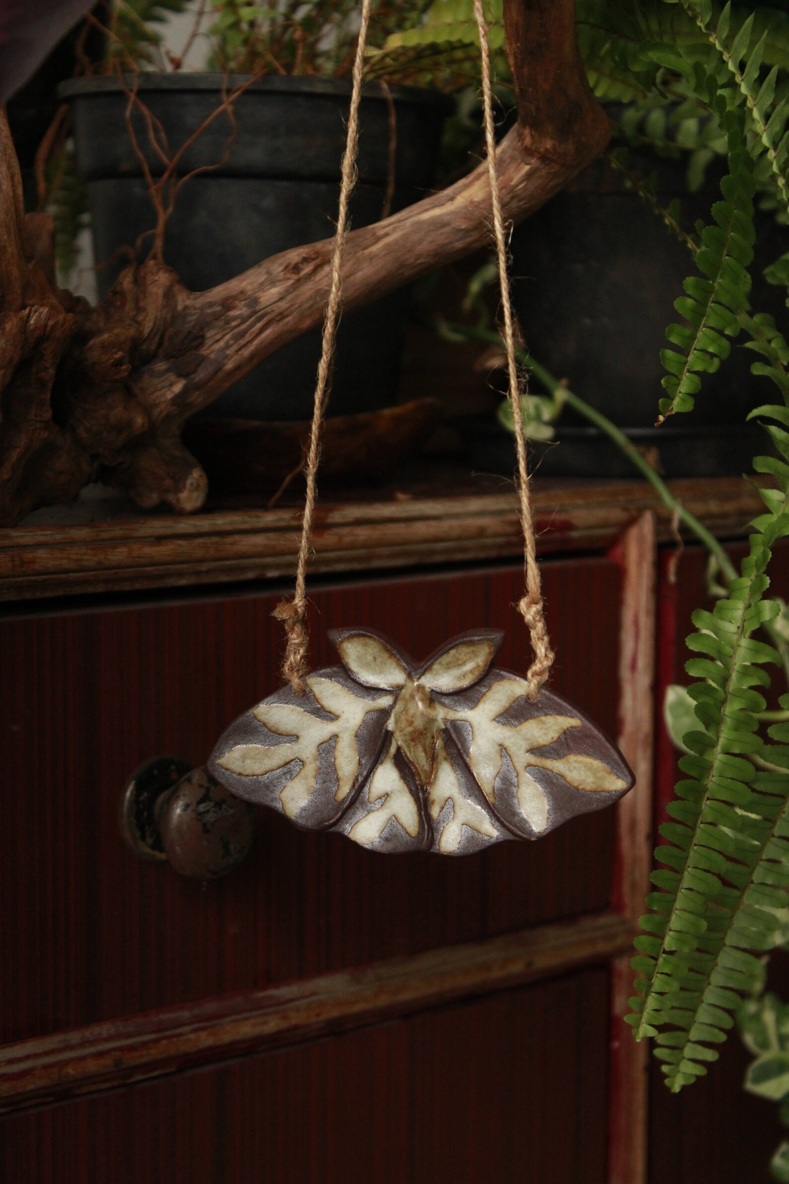 Patanga Ornaments Handmade Ceramic Moths Hanging Decoration Limited ...