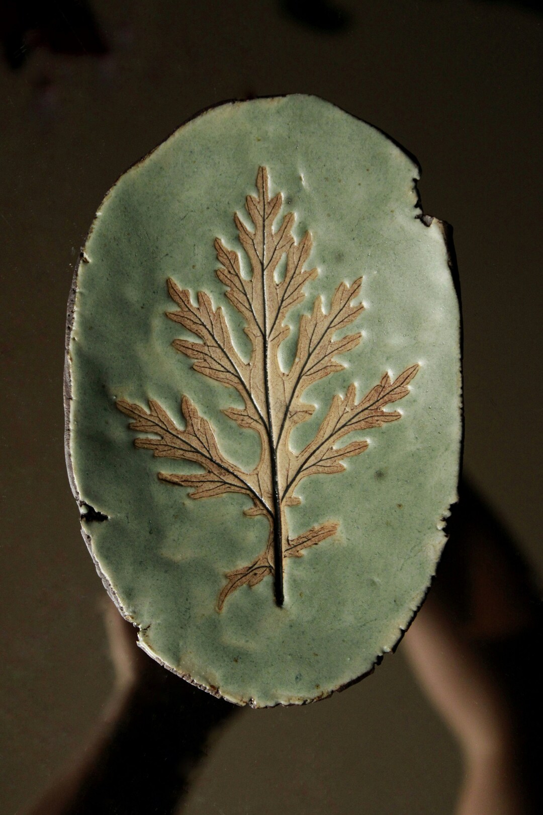 Ceramic Leaf Plate | Handmade Clay Leaf Bowl | Rustic Design | Trinket ...