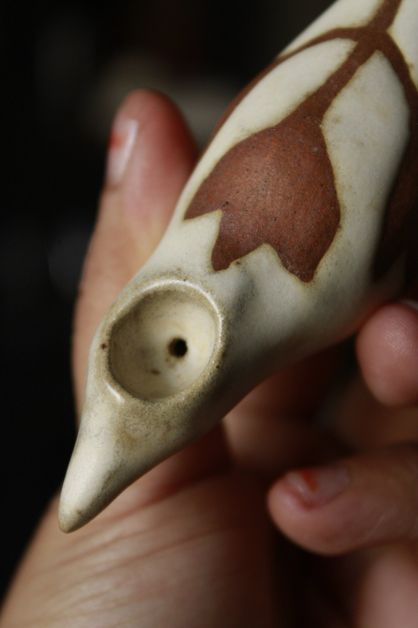 Bird Pipe Handcrafted Ceramic Clay Bird Figurine Tobacco Smoking Pipe ...