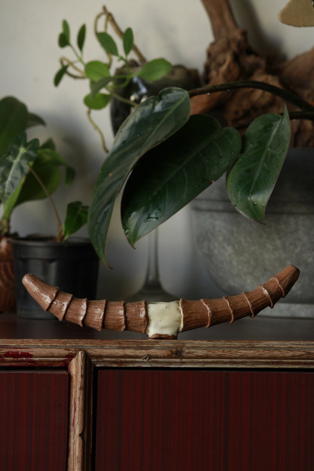 Ceramic Pipe Double Ended Pipe for Two Twin Pipe Handcrafted Horn ...