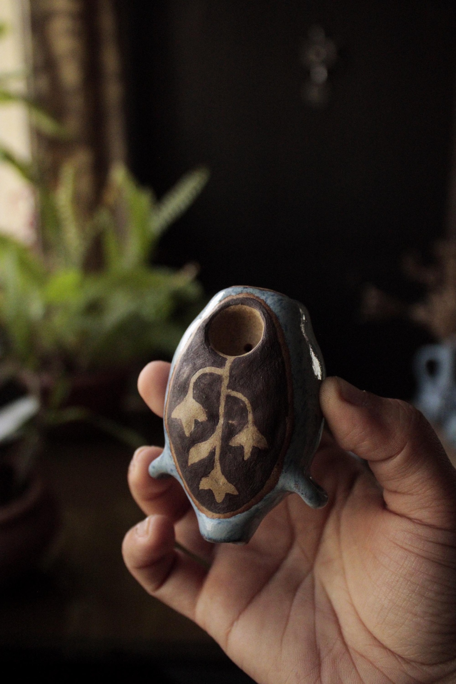 Botanical Ceramic Smoking Pipe | Handmade Smokeware - Etsy