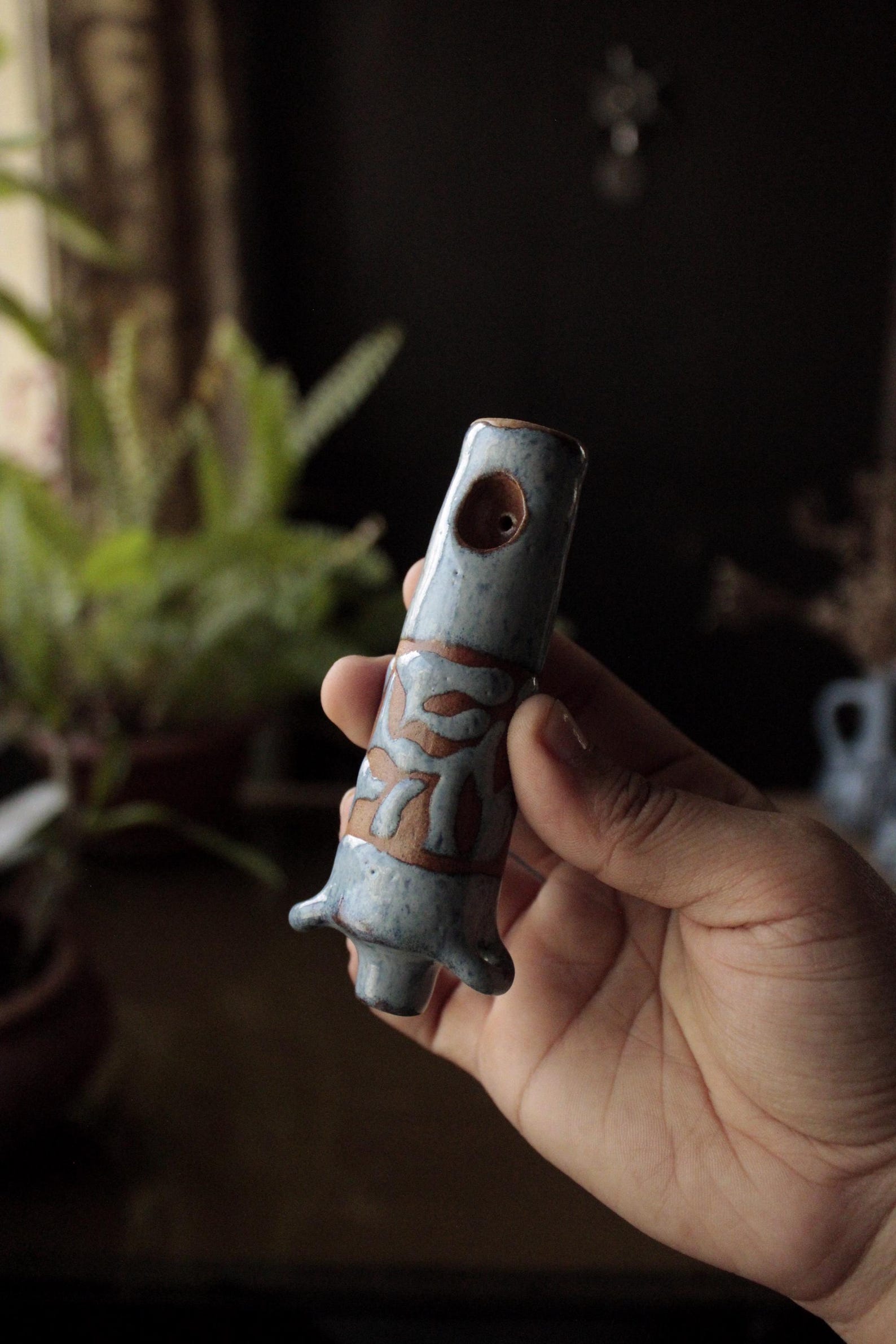 Botanical Ceramic Smoking Pipe | Handmade Smokeware - Etsy
