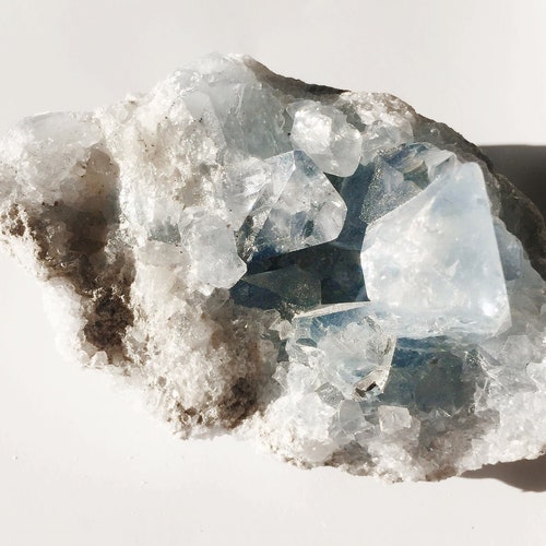 Angelite Tumbled Stone Light Blue Healing Crystal - Etsy