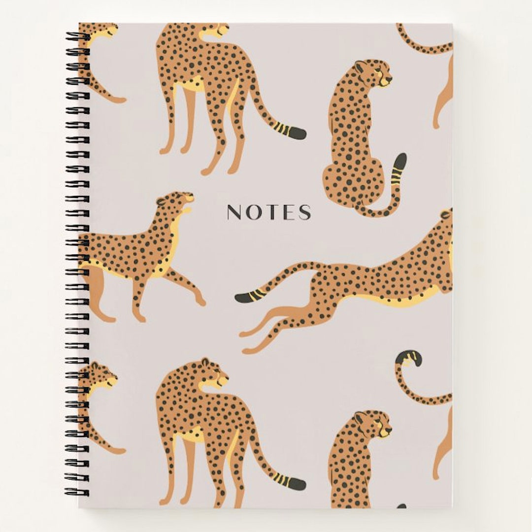 Cheetah Print Spiral Notebook | College Ruled, Wide Ruled - Etsy