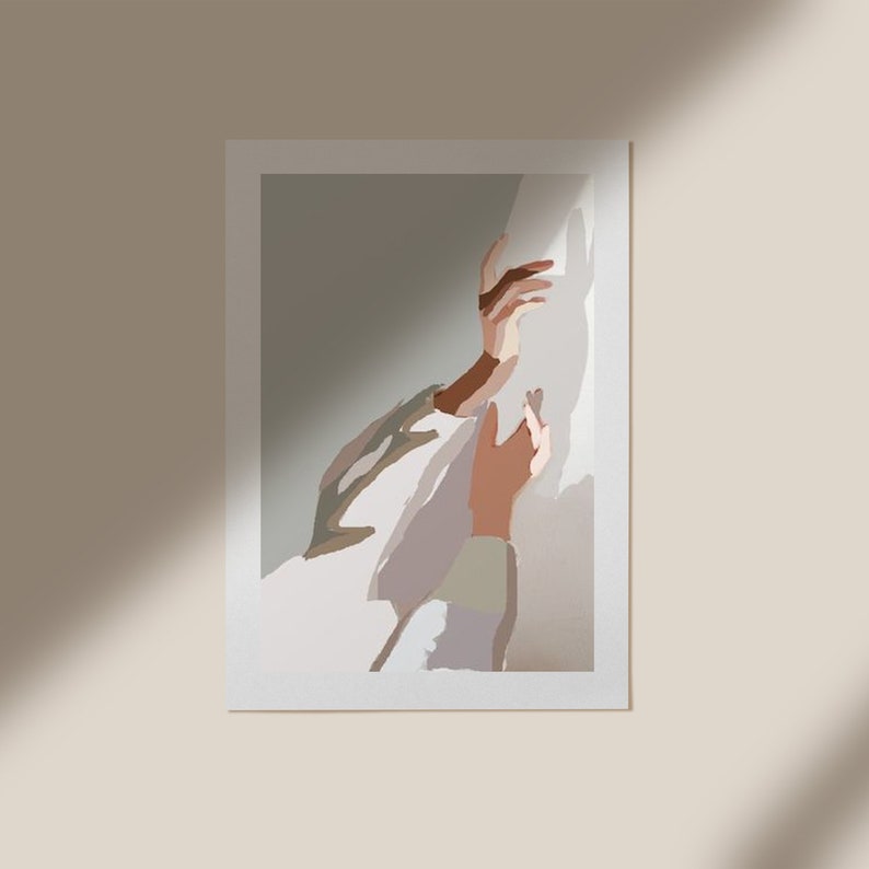 Peaceful Morning Abstract Art Print Simple Neutral - Etsy