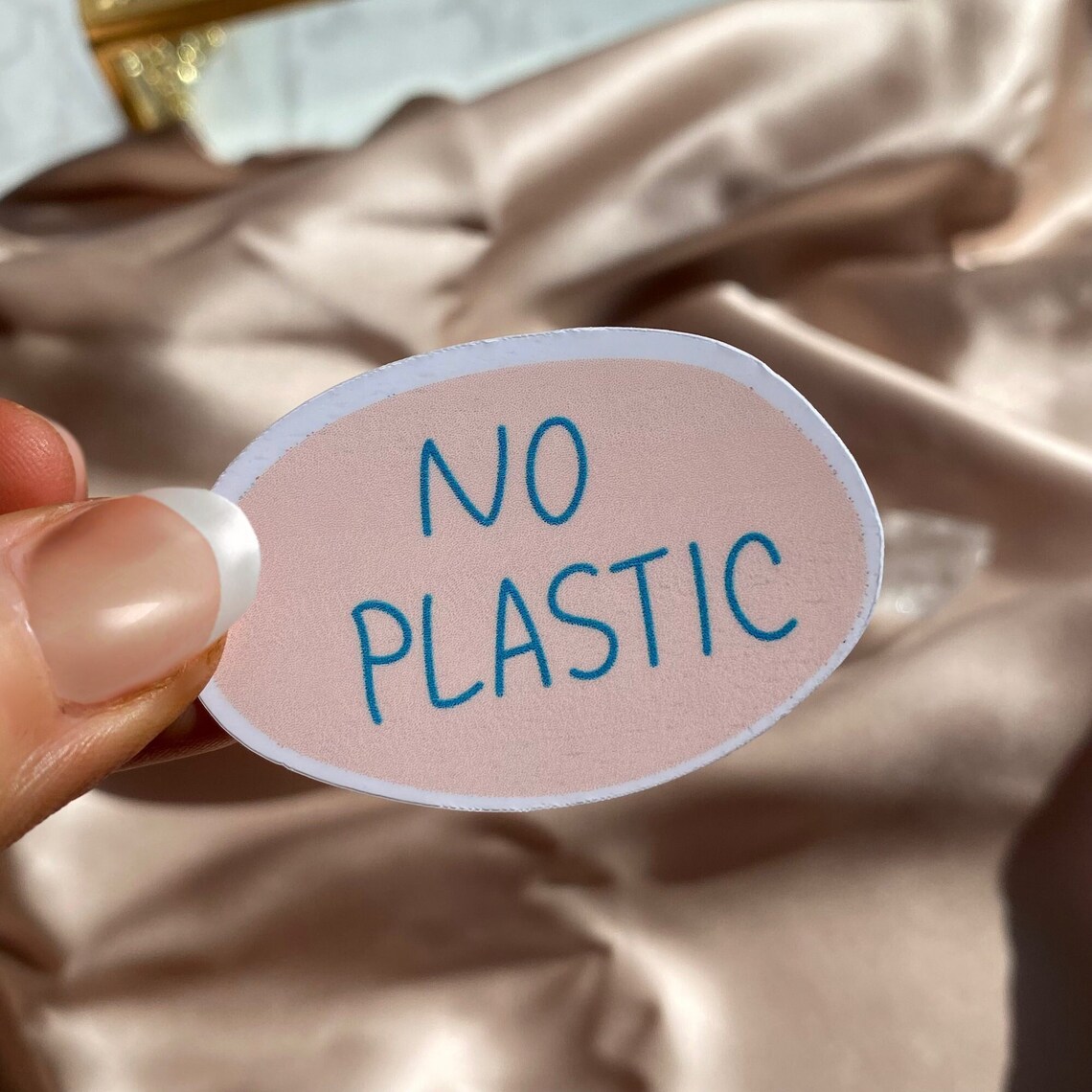 No Plastic Vinyl Sticker Eco-friendly Vegan Sustainability - Etsy