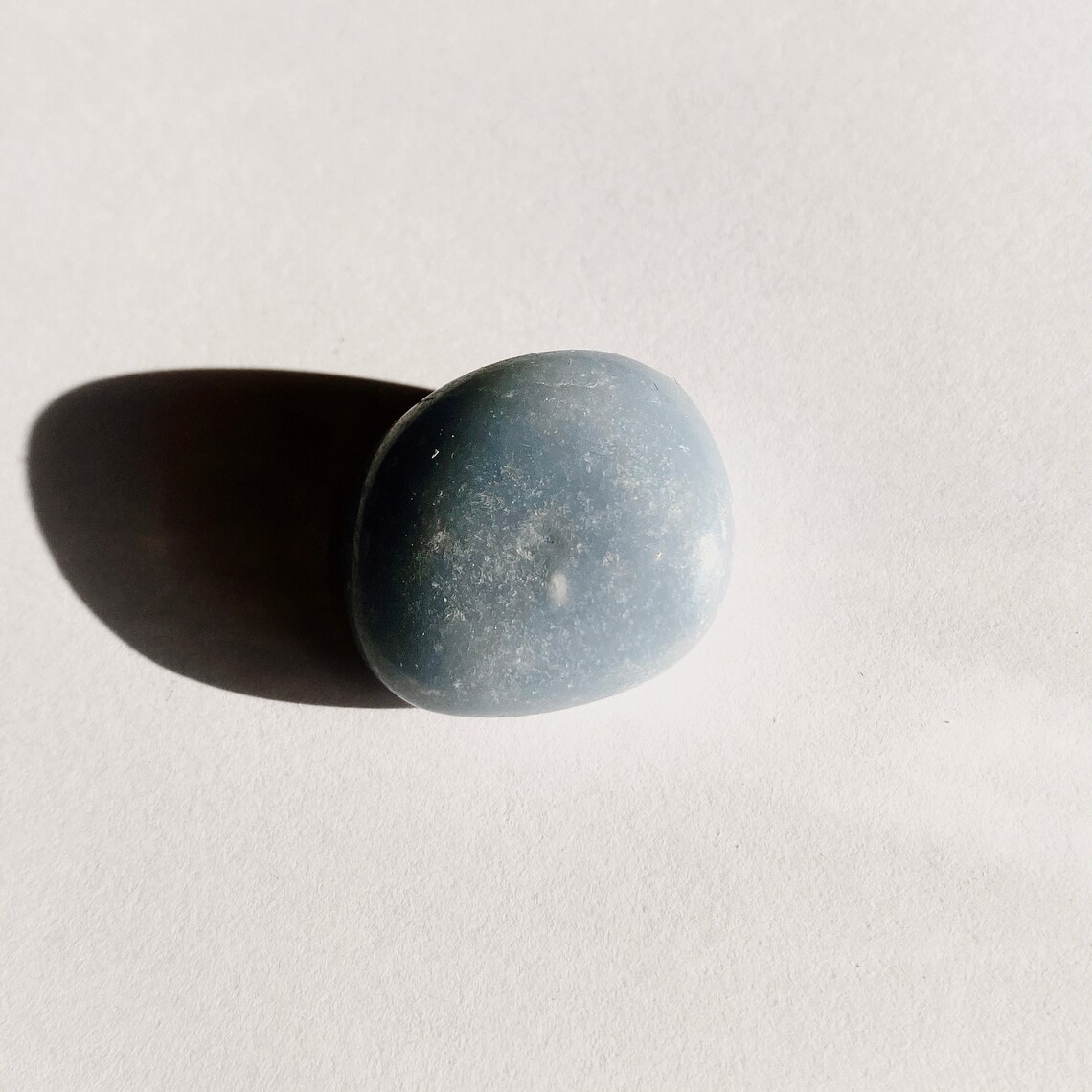 Angelite Tumbled Stone Light Blue Healing Crystal - Etsy