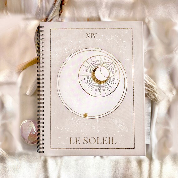 Le Soleil Spiral Notebook Pink Cream Gold Tan Celestial - Etsy