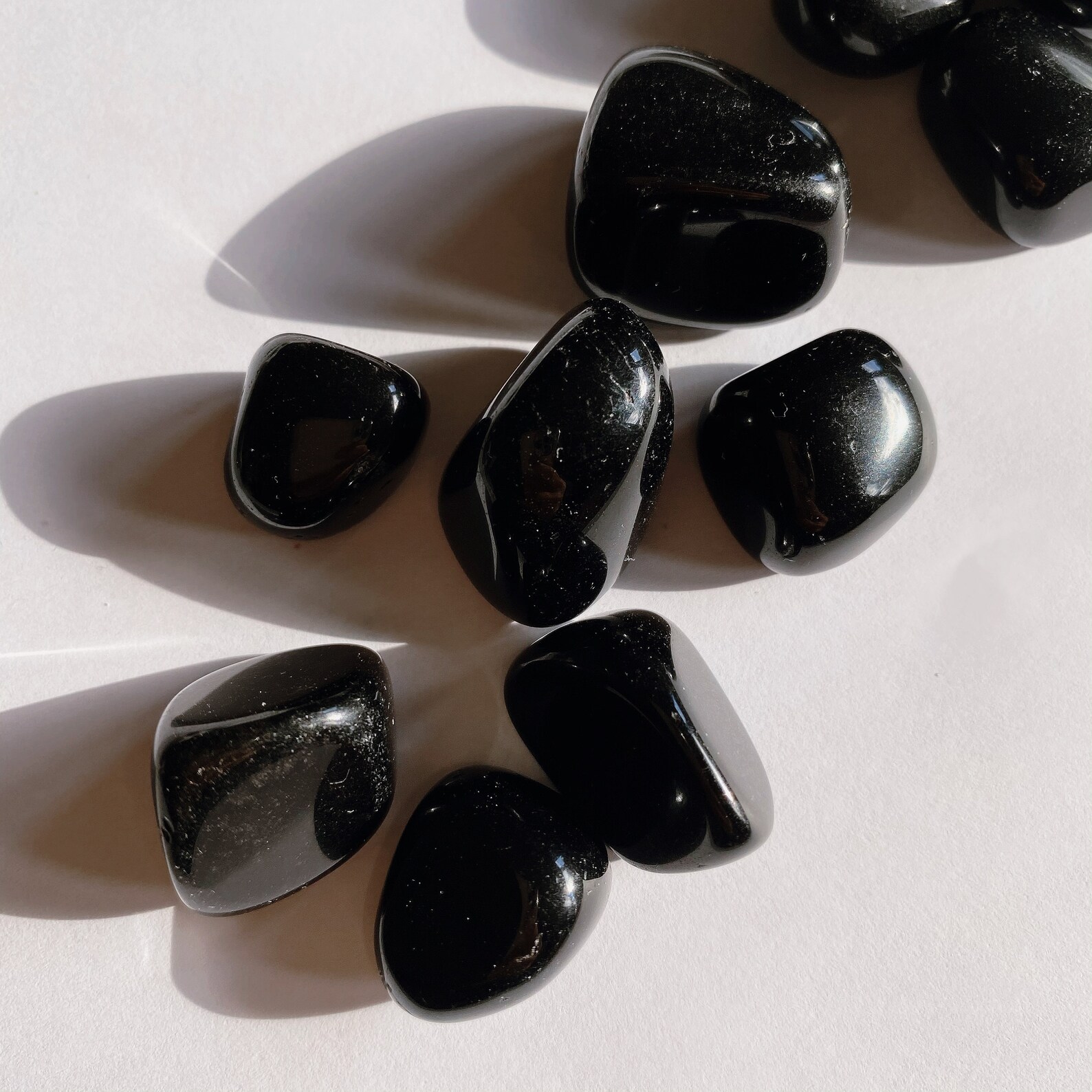Obsidian Tumbled Stone Black Crystal Mineral Specimen - Etsy