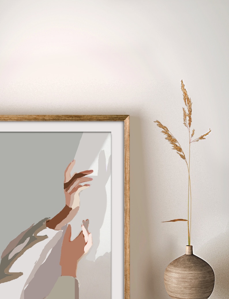 Peaceful Morning Abstract Art Print Simple Neutral - Etsy