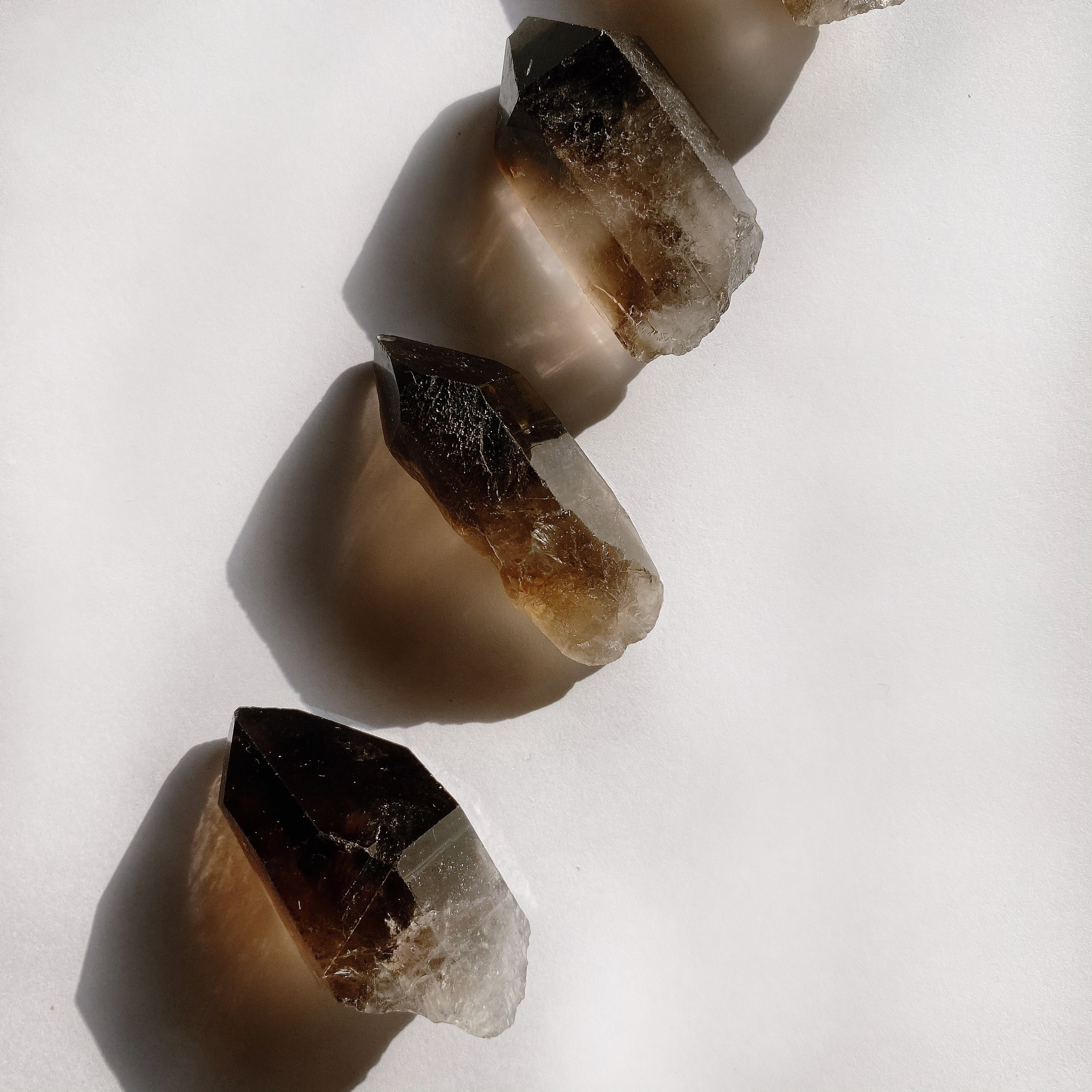 Smokey Quartz Crystal Point Rough Amber Gold Brown Black | Etsy