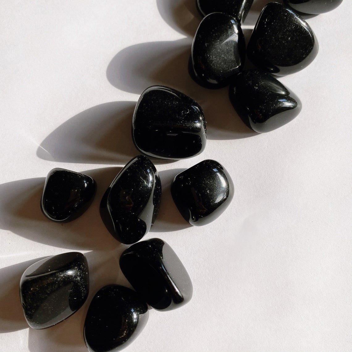 Obsidian Tumbled Stone Black Crystal Mineral Specimen - Etsy