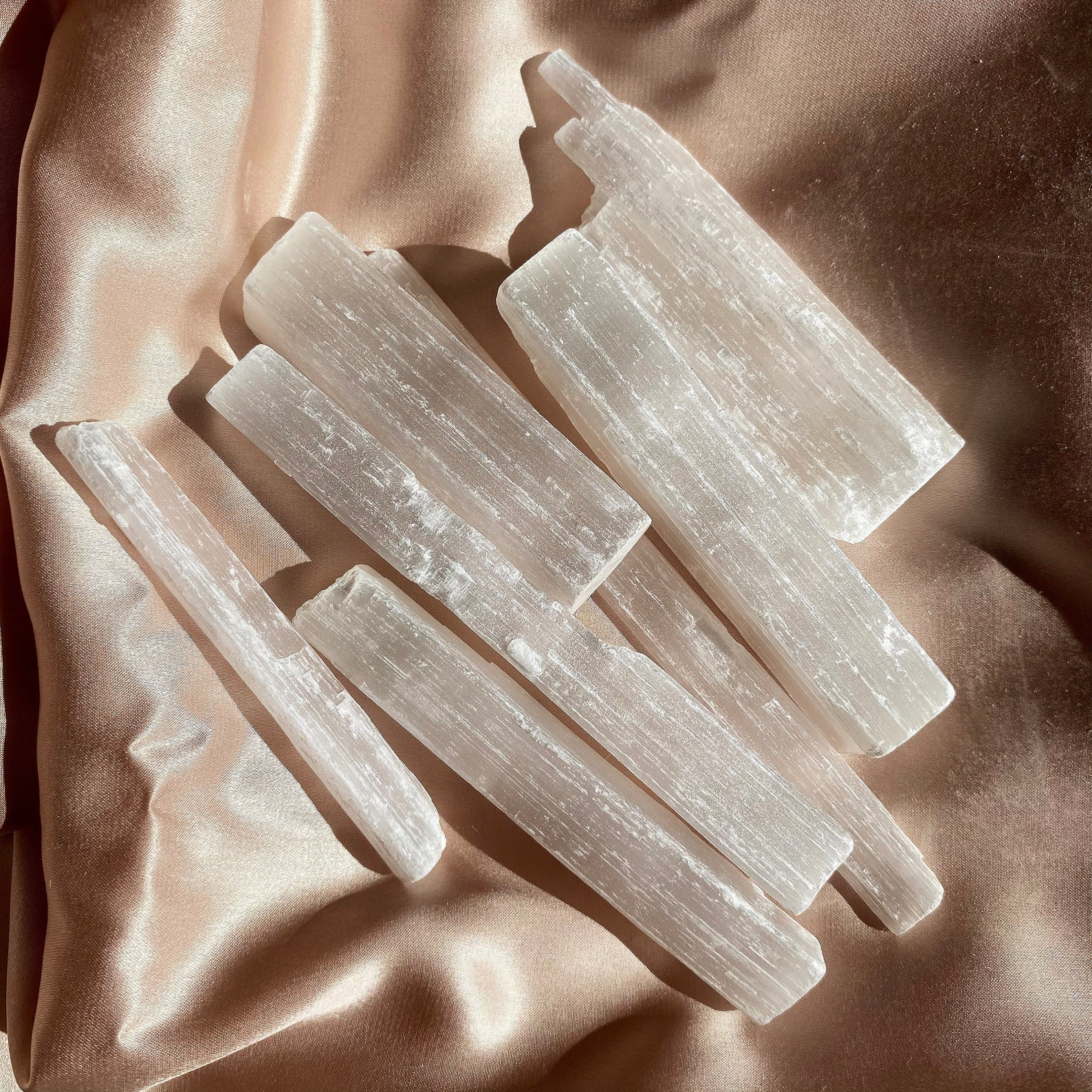 Selenite Stick 4-5 Crystal Silver Gold Mineral | Etsy