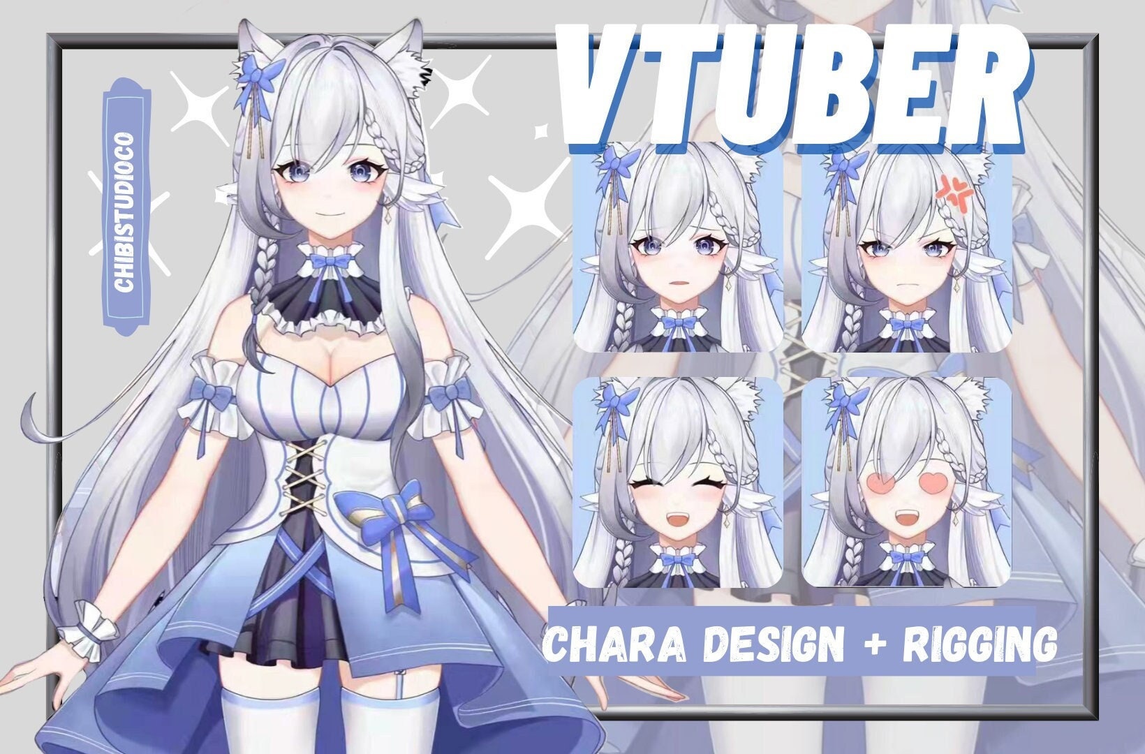 Custom LIVE2D Vtuber Model Vtuber Commission Vtuber Design Etsy 