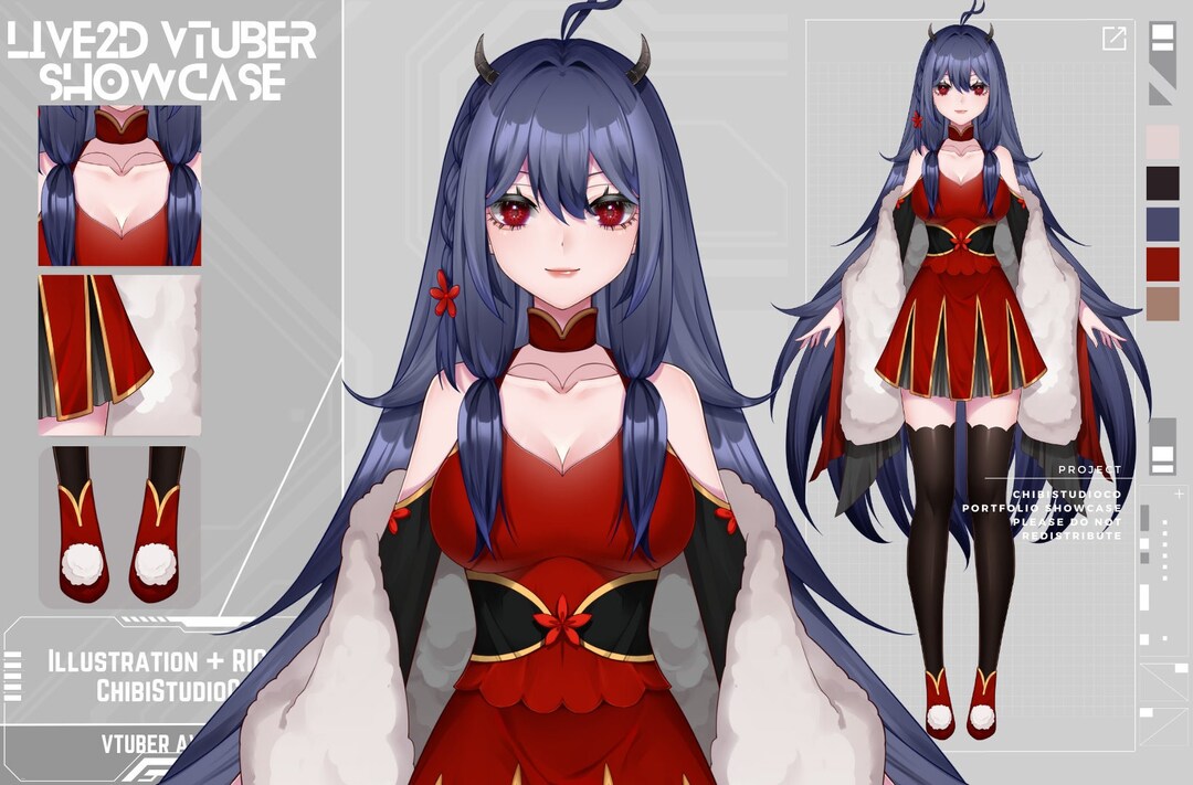 Custom LIVE2D Vtuber Model / Vtuber Commission / Vtuber Design - Etsy