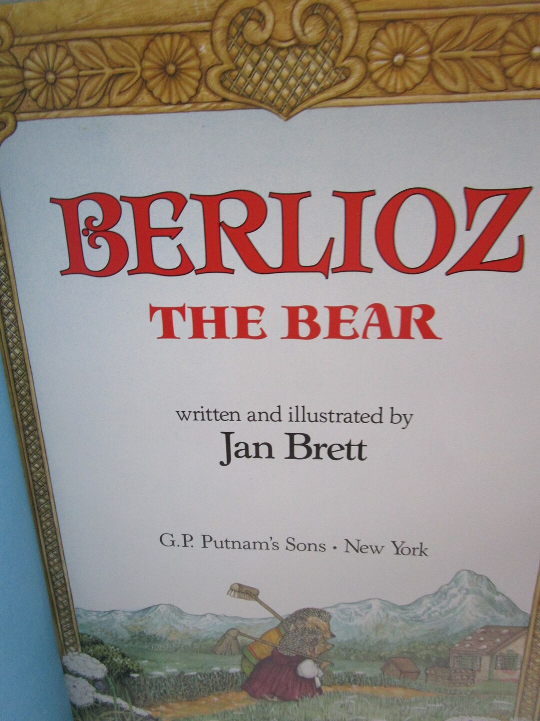 Berlioz the Bear by Jan Brett Hardcover Children's Book - Etsy