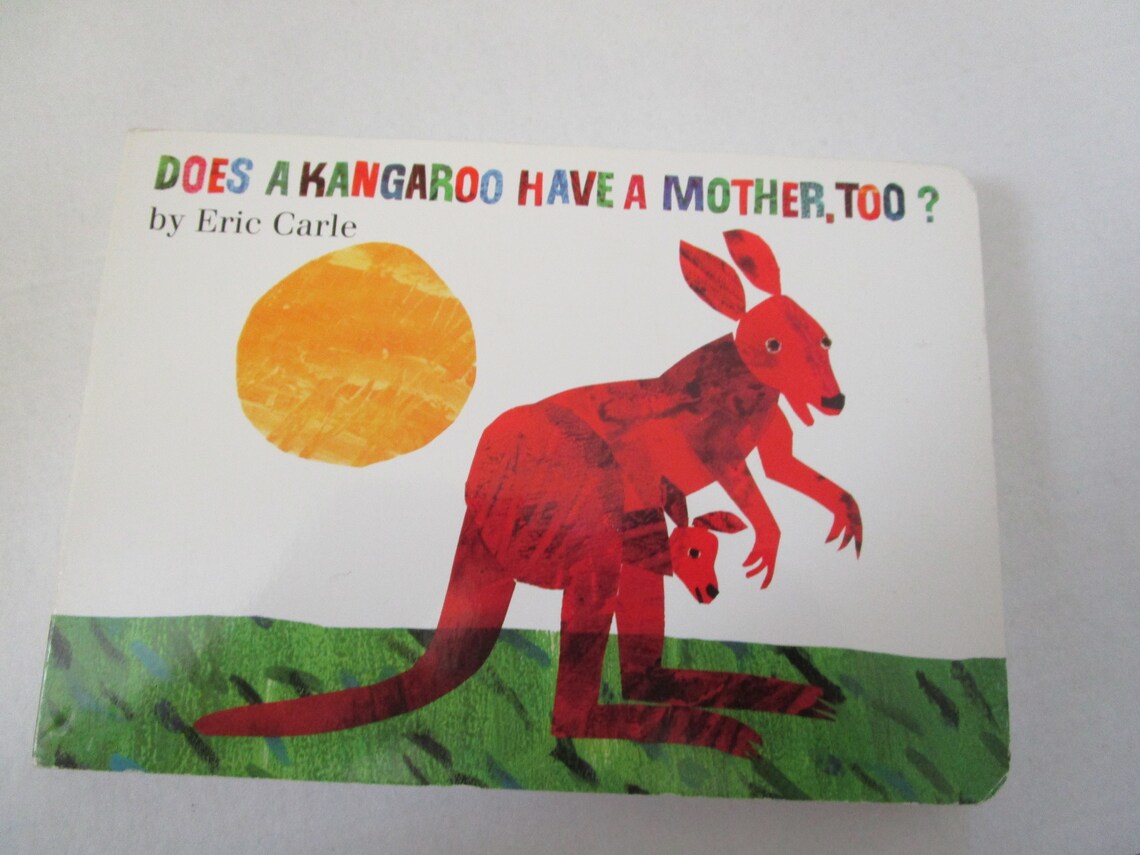 Eric Carle Board Book-does a Kangaroo Have a Mother Too - Etsy