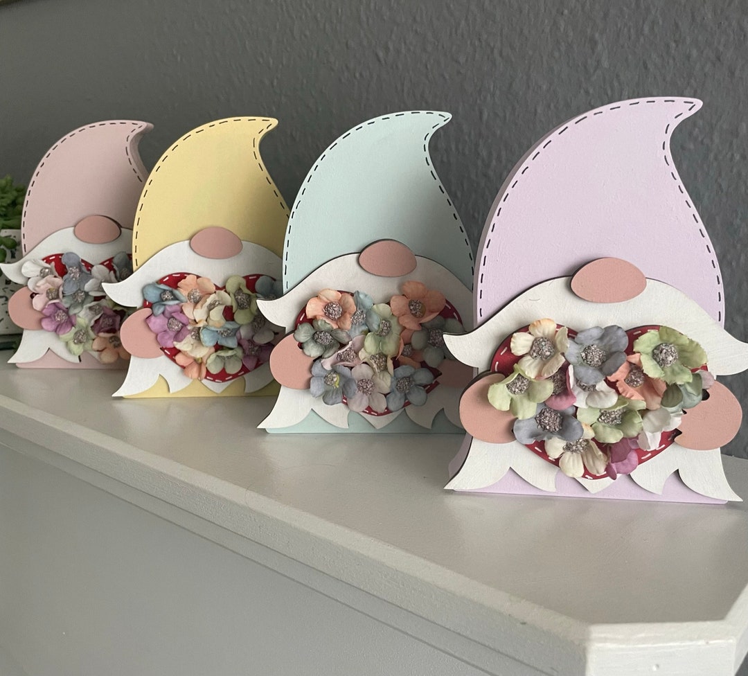 Floral Gonk, Gonk With Flowers, Gonk for Mum, Gonk Lover, Gonk Gift ...