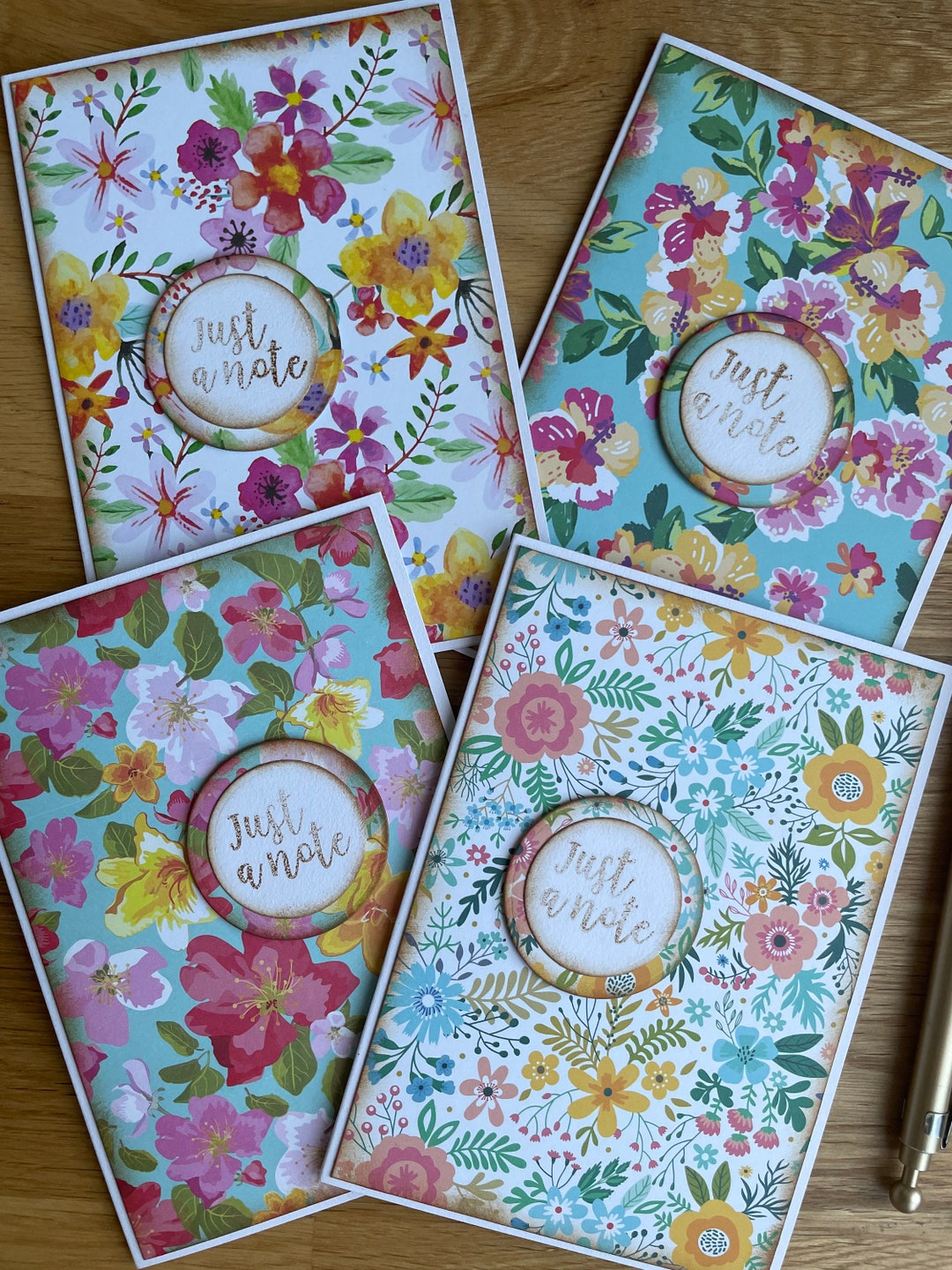 Pack of Note Cards, Floral Note Cards, Pack of Thank You Cards - Etsy