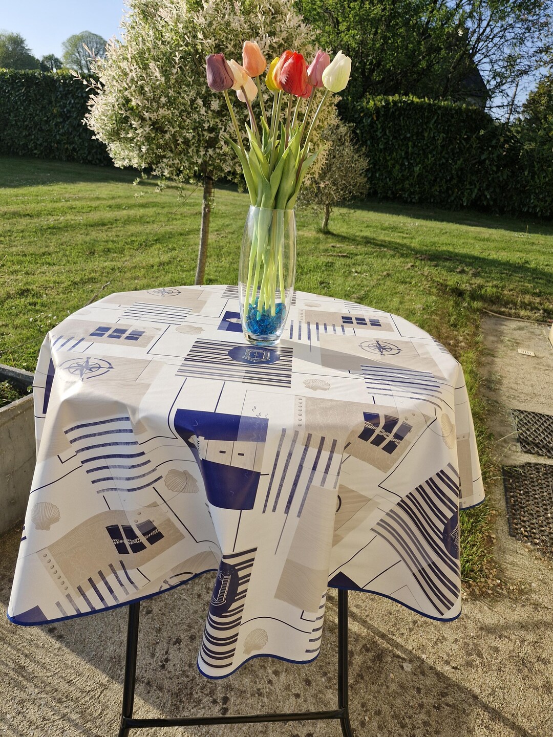 Round Oilcloth 155cm Wide "the Lighthouse". - Etsy Australia
