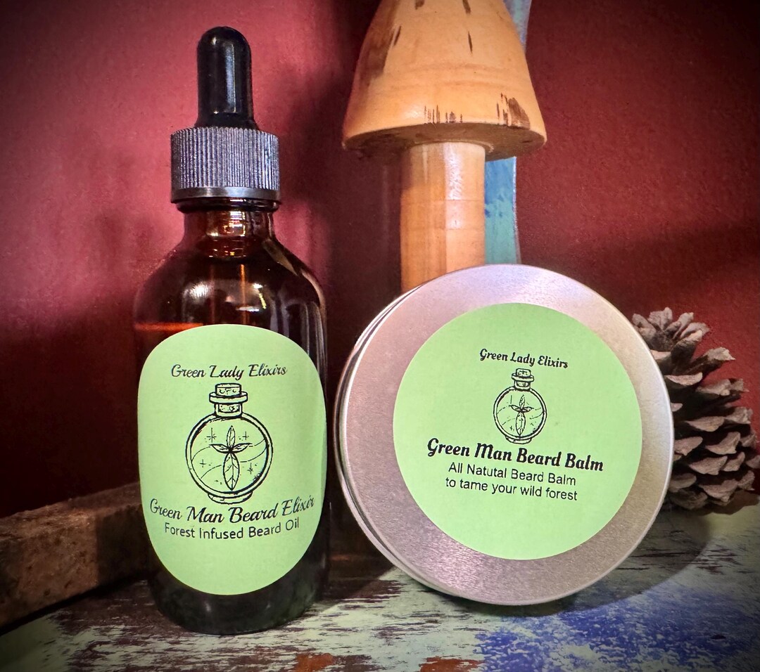 Beard Oil & Beard Balm Set | Natural Beard Care Kit for Men | Handmade ...