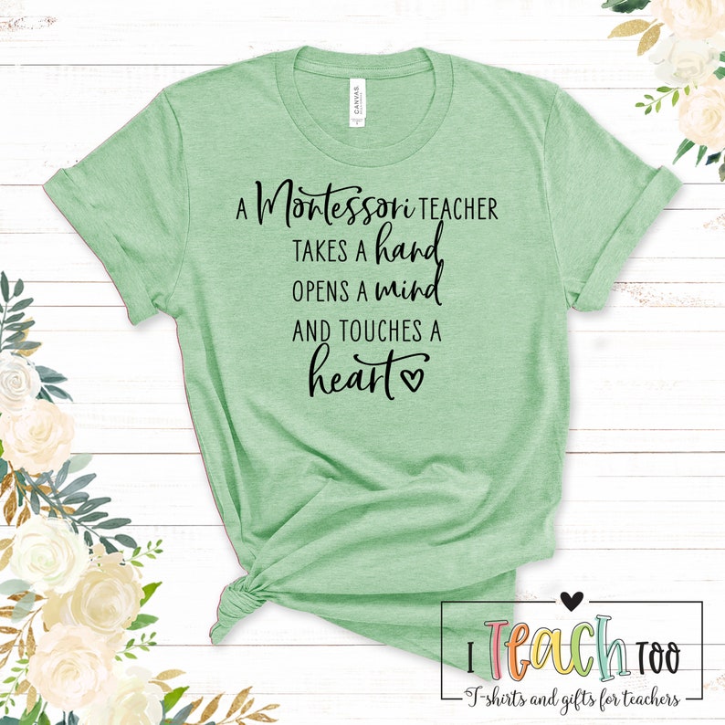 Montessori Teacher T Shirt Ts For Montessori Teachers A Etsy