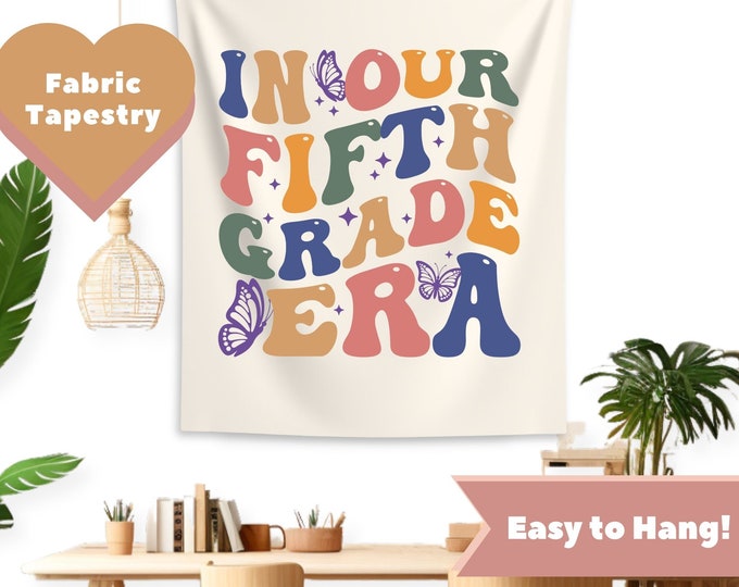 Fifth Grade Classroom Decor, Retro Classroom Tapestry, 5th Grade Wall ...