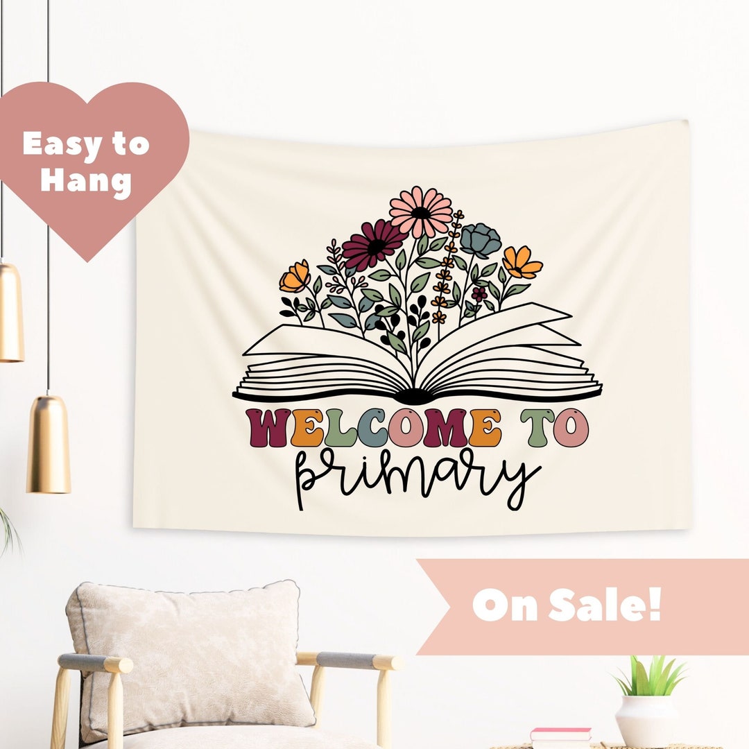 Wildflowers Classroom Tapestry, Montessori Classroom Decor, Back-to ...